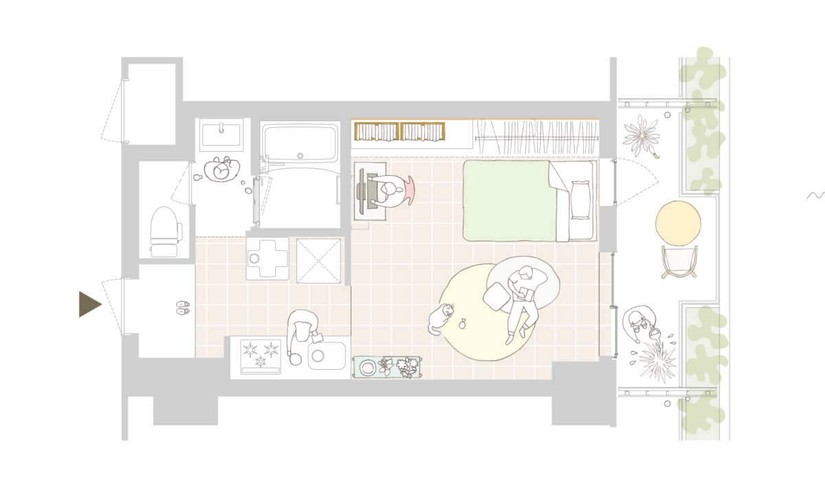 レジデンスゾーン | kinone - 東久留米駅前複合ビルプロジェクト