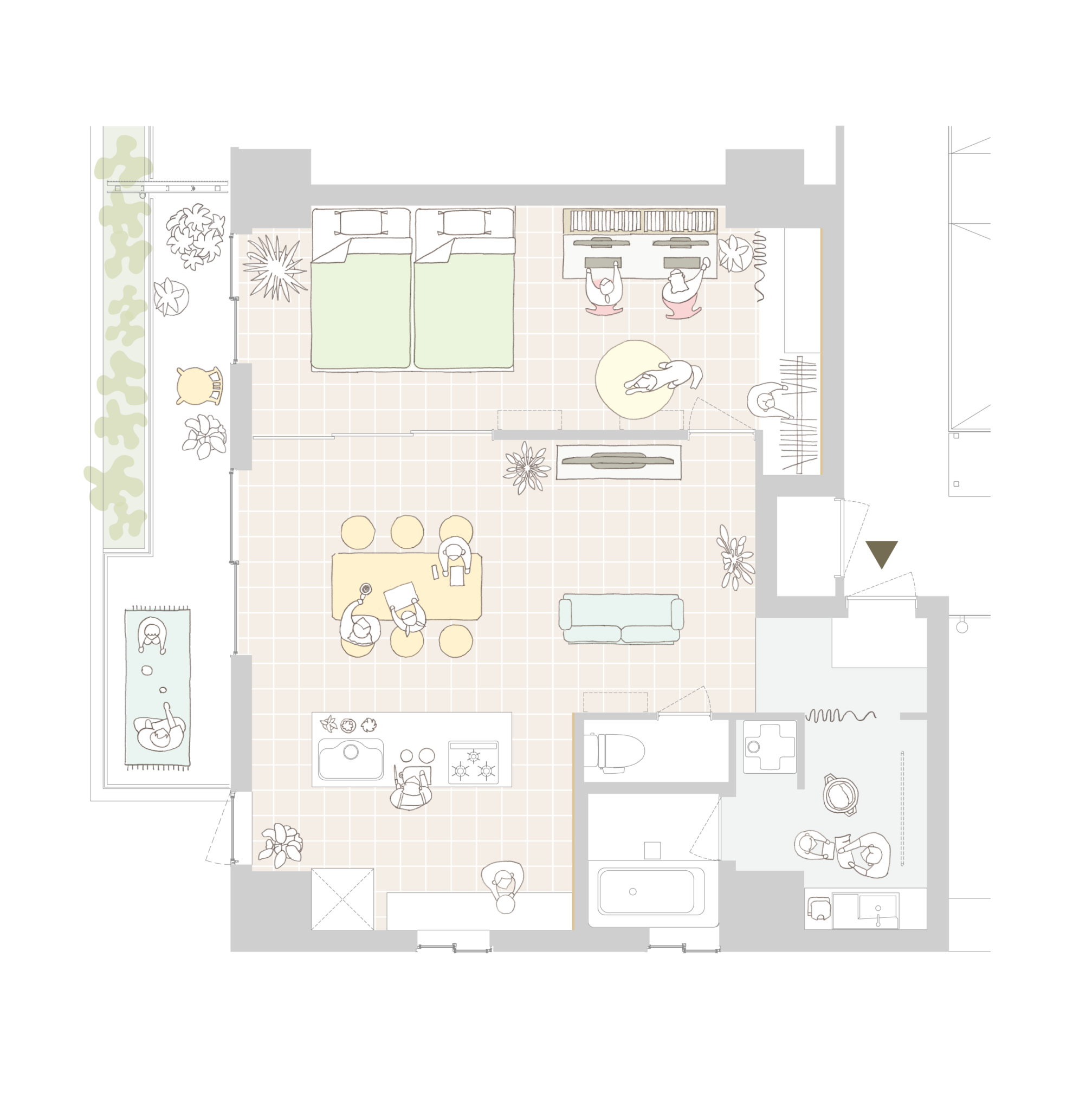 レジデンスゾーン | kinone - 東久留米駅前複合ビルプロジェクト