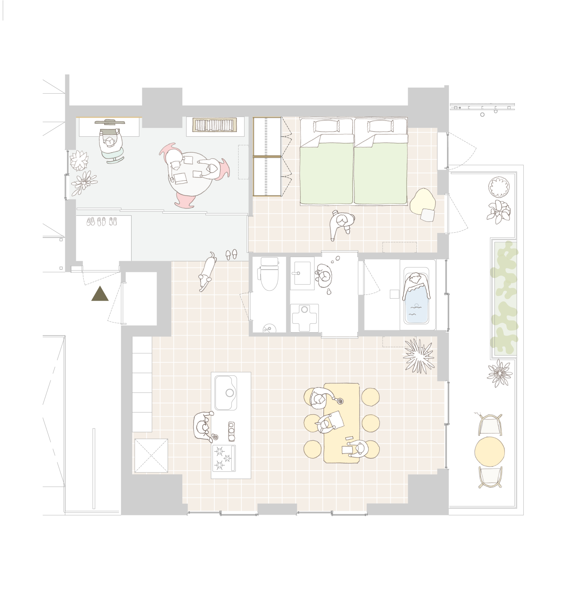 レジデンスゾーン | kinone - 東久留米駅前複合ビルプロジェクト