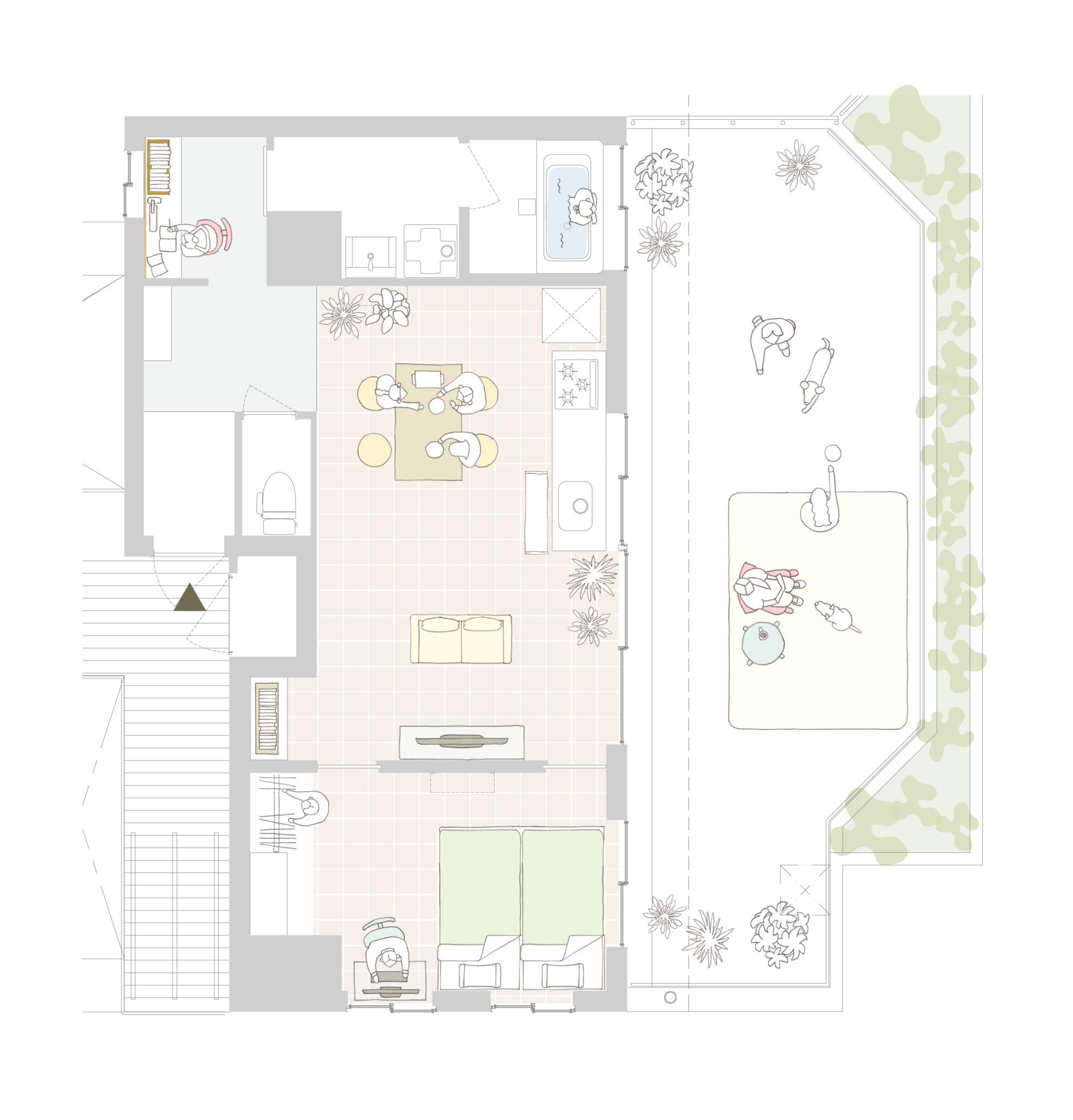 レジデンスゾーン | kinone - 東久留米駅前複合ビルプロジェクト